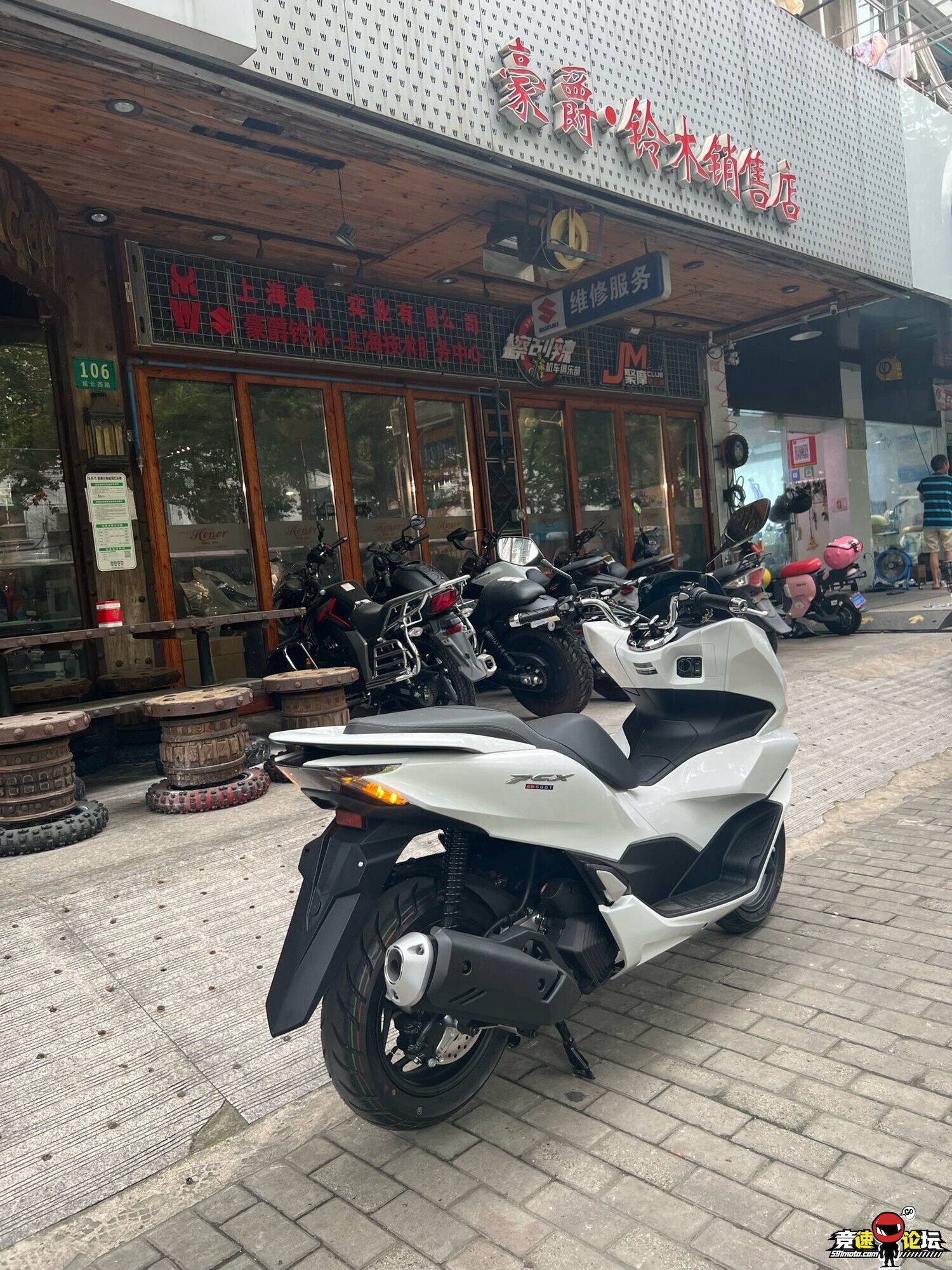 全新 蓝A本田PCX 擦刮辣咯车子 车子漂亮的很-竞速车友会 - 591moto