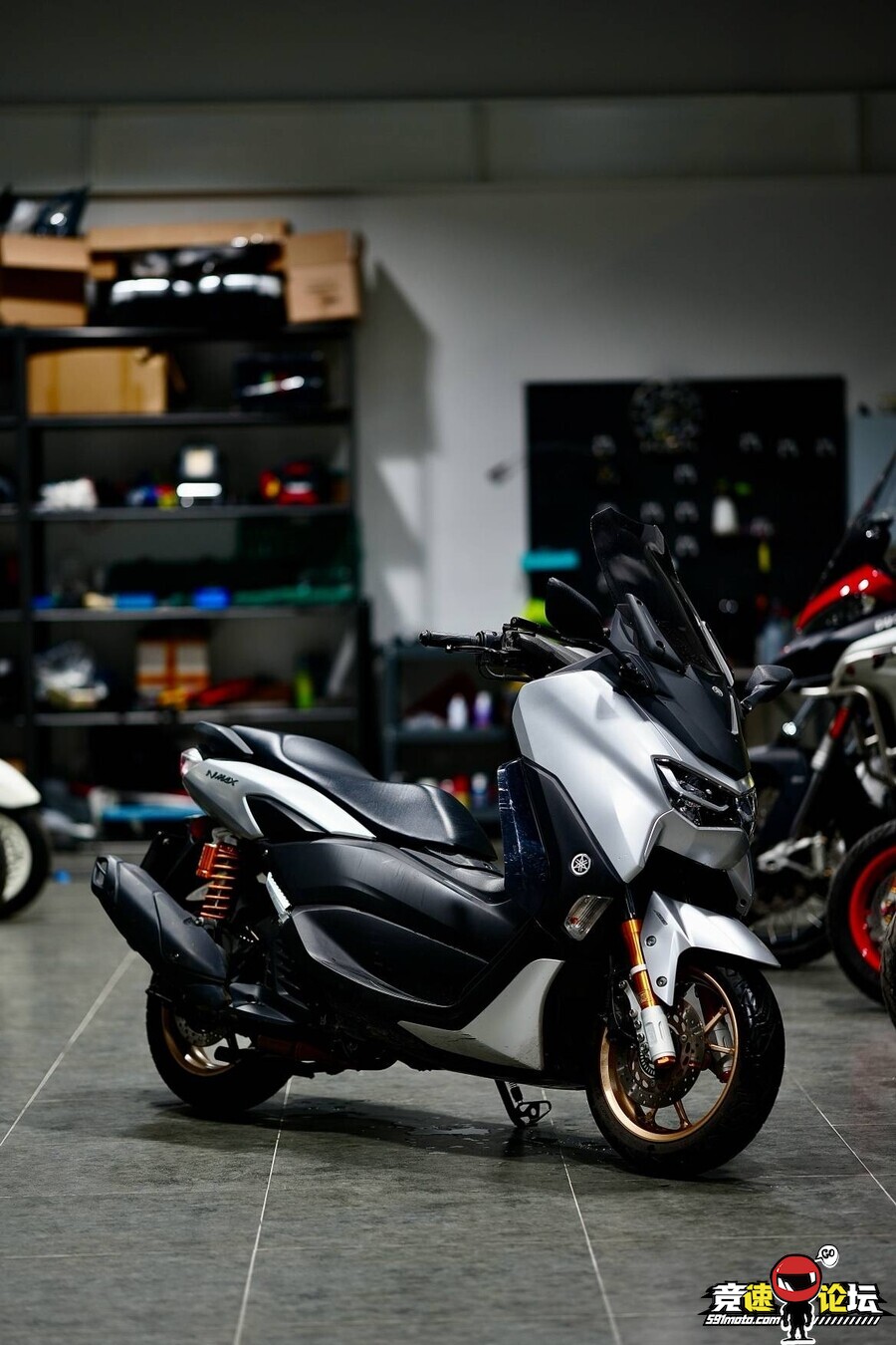 22年蓝A nmax tcs 升级恶魔蜥前减震 rpm后减震-竞速车友会 - 591moto